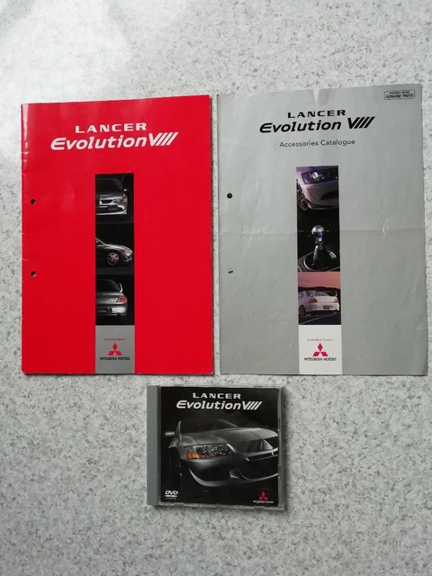 MITSUBISHI LANCER EVOLUTION VIII DVD with Brochure & Accessory Catalog ...