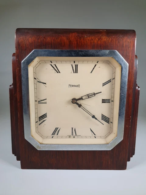 FERRANTI ELECTRIC VINTAGE Art Deco Bakerlite Mantel alarm Clock not ...