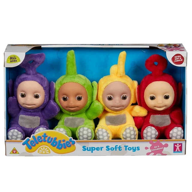 TELETUBBIES SUPER SOFT Cuddly Plush Toys Full Set Of All 4 Teletubbies ...