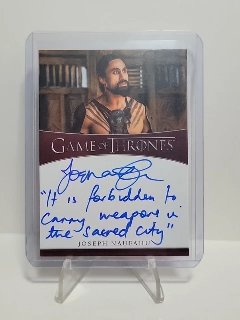 2022 GAME OF Thrones série complète Joseph Naufahu Khal Moro inscription auto EUR 13,79 ...