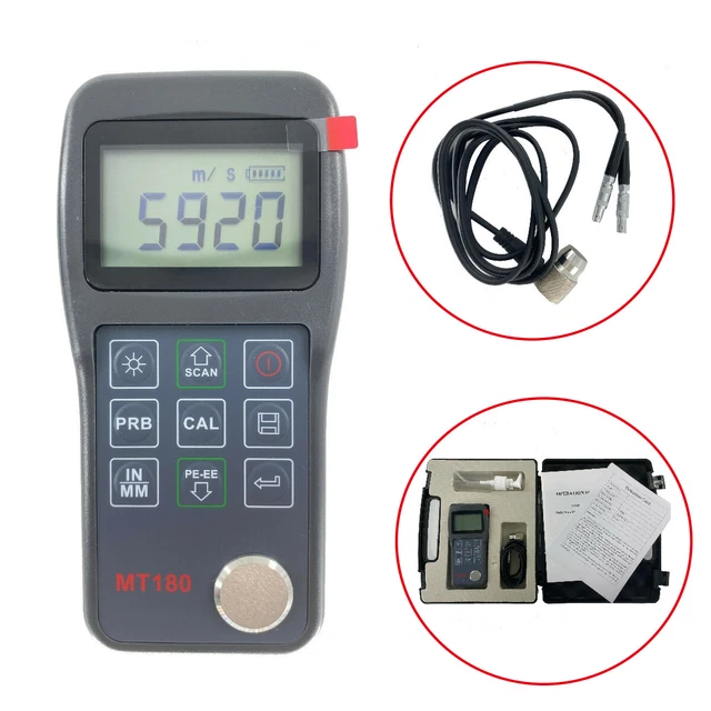 THROUGH PAINT COATING Ultrasonic Thickness Gauge Meter Tester for Metal ...