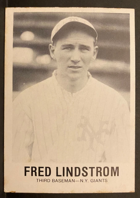 BASEBALL, FRED LINDSTROM, Renata Galasso Inc., 1980 cartes à ...