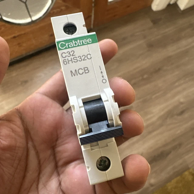 CRABTREE C32 6Hs32C Mcb Crabtree 32 Amp Mcb 1P 32A B32 Ev £6.99 ...