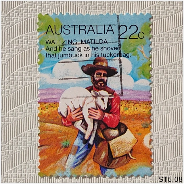 WALTZING MATILDA 22C Swagman & a Jumbuck 1980 Australia Postage Stamp ...