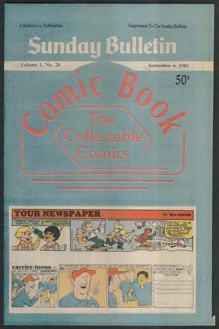SUNDAY BULLETIN COMIC Book V1n24 Peanuts Doonesbury Superman Star Trek ...