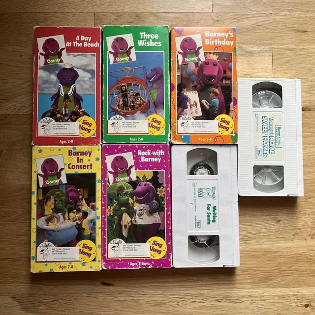 BARNEY LOT OF 6 Vintage VHS Video Tapes Sing along plus Extra Barney ...