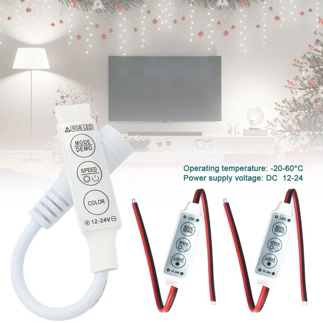 ADAPTOR LED LIGHT Strip DC 12-24 RGB Controller Adaptor Mini RGB ...