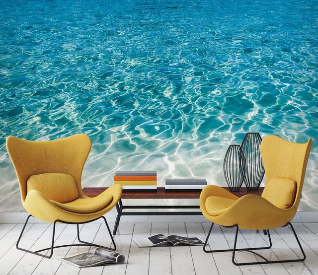 3D BLUE WATER Texture ZHUA030 Wallpaper Wall Murals Removable Self ...