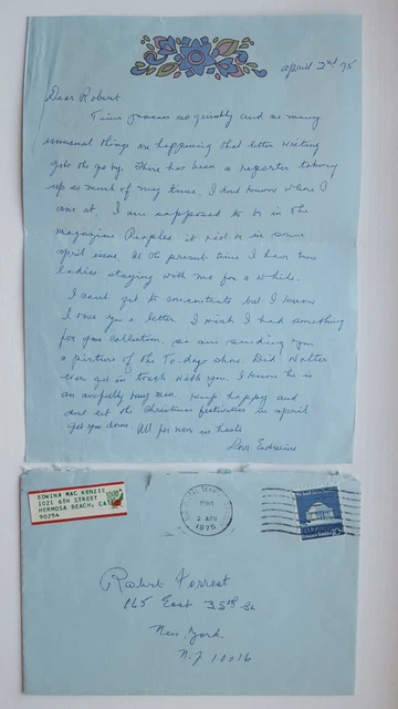 TITANIC SURVIVOR EDWINA Mackenzie Signed Autograph Letter Walter Lord ...