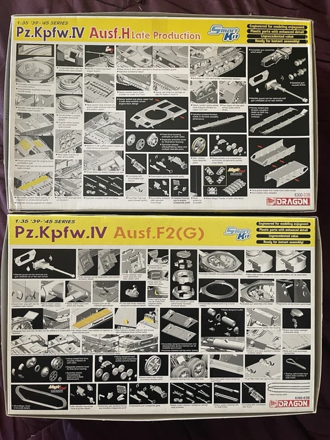 DRAGON+TAMIYA 1/35,6360,6300 PZ.KPFW.IV Aus.H,Aus.F3(G)+ Soldaten ...