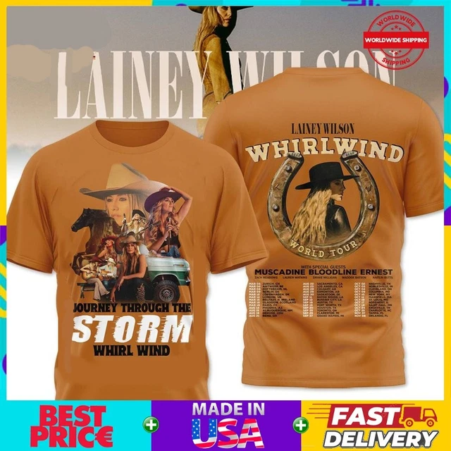 NEW!! LAINEY WILSON Whirlwind World Tour 2025 Shirt For Fans All Size £ ...