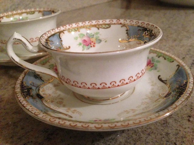 PAIR OF VINTAGE 1920's Samuel Radford Kenmare Fenton Bone China Cups ...