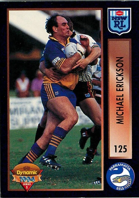 1994 PARRAMATTA EELS NRL Card MICHAEL ERICKSON EUR 3,66 - PicClick FR