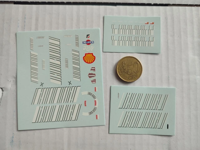 DECALS DECALCOMANIE POUR f1 code barre marlboro fiat ferrari 1/18 EUR 4 ...