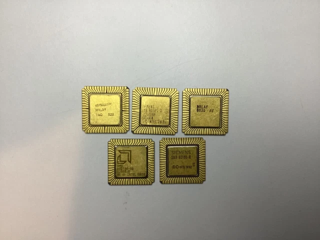 LOT 5 AMD / SIEMENS or INTEL OLD VINTAGE CERAMIC CPU FOR GOLD SCRAP ...