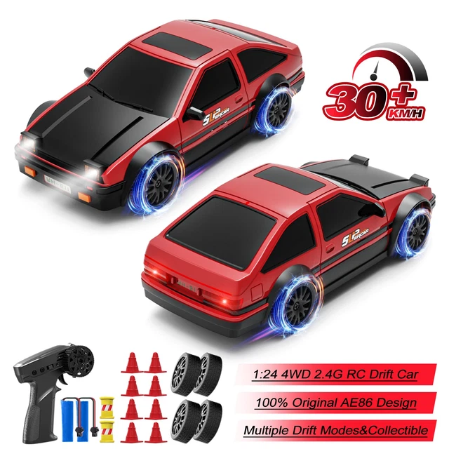 RC DRIFT CARS 1:24 Mini 4WD 2.4GHz Remote Control High Speed Racing Car ...