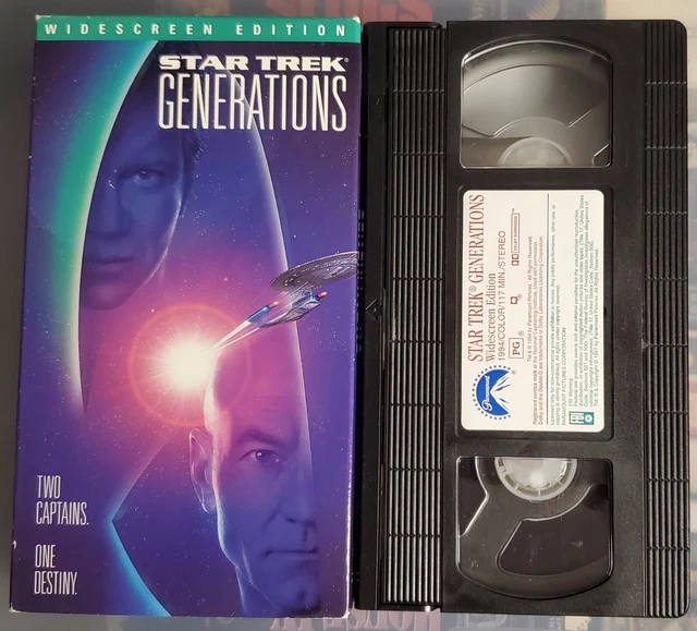 STAR TREK: GENERATIONS (VHS, 1995) Widescreen Version Picard Captain ...