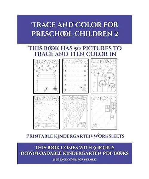 PRINTABLE KINDERGARTEN WORKSHEETS (Trace and Color for preschool ...