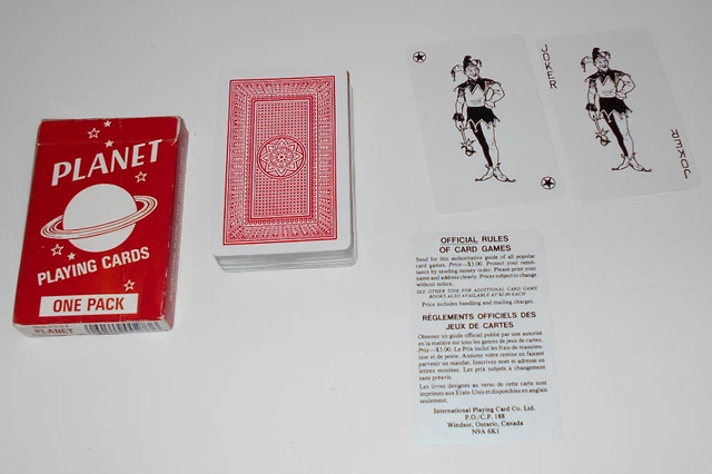 VINTAGE PLANET PLAYING Cards International Playing Card Company Bridge ...