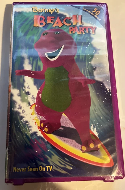 BARNEY’S BEACH PARTY VHS VIDEO TAPE CHILDREN CLASSIC BARNEY **NEW and ...