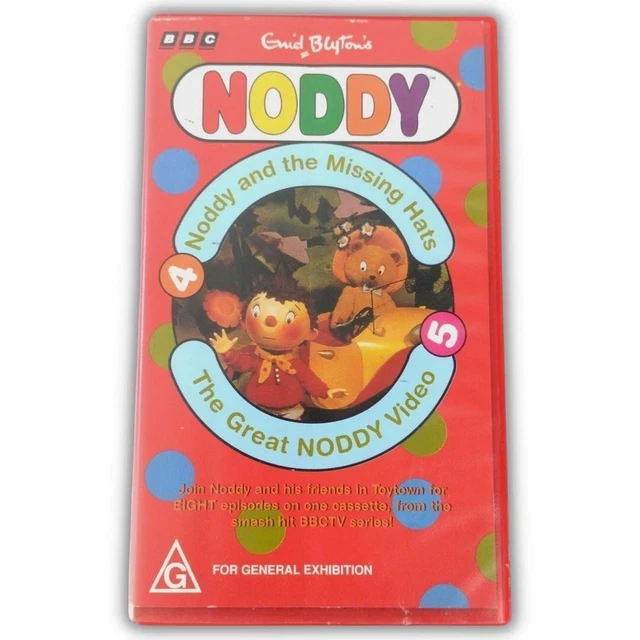 VINTAGE 1992 NODDY VHS Video Vol 4 & 5 - 8 eps inc Missing Hats 90mins ...