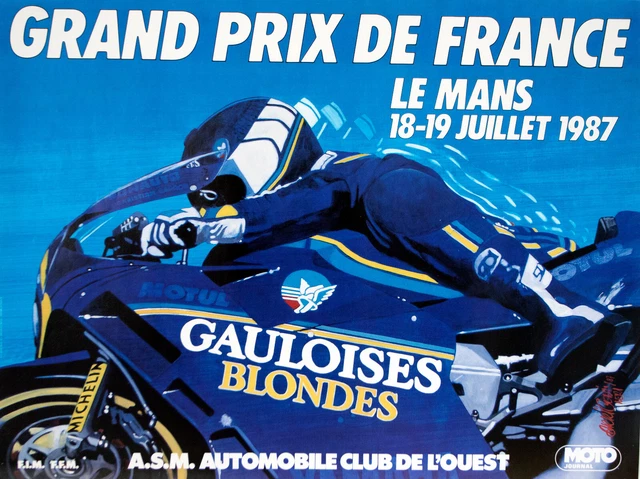 Affiche Grand Prix Moto Le Mans 1987 Eur 29 90 Picclick Fr