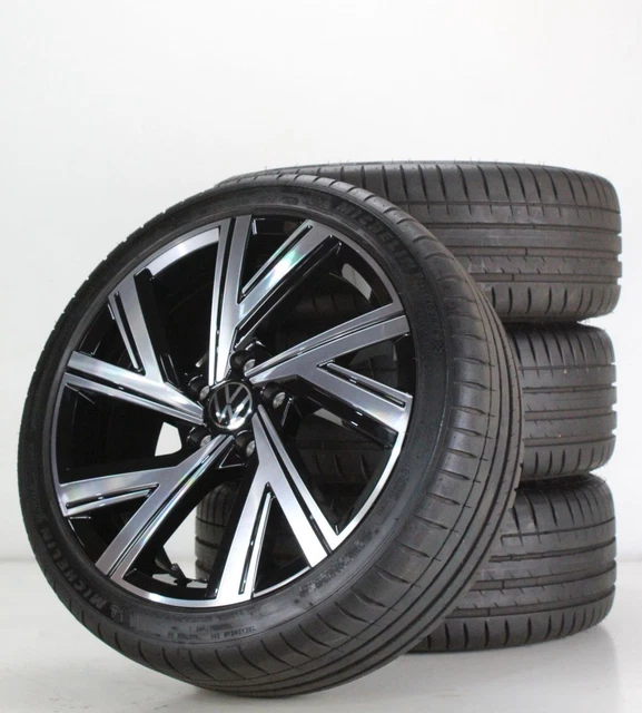VW GOLF 8 & GTI GTD GTE summer wheels 18 inch Bergamo sw. gl. Rims ...