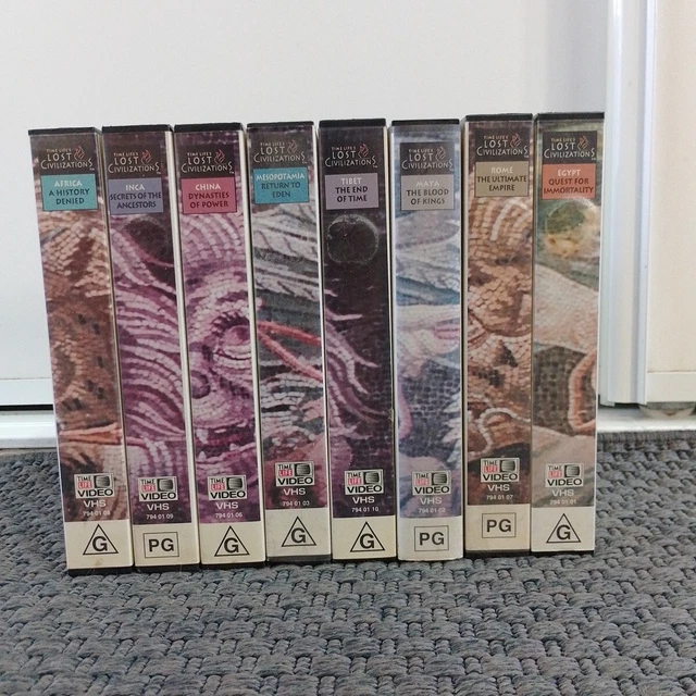 TIME LIFE'S LOST Civilizations VHS Box 8 Tape Set 1995 Sam Waterston ...