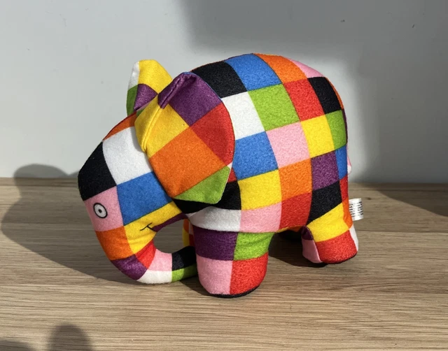 ELMER THE PATCHWORK ELEPHANT Soft Toy By David McKee VGC £13.95 ...