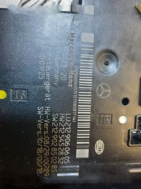 MERCEDES-BENZ E W212 2129060605 Bloc de Fusible 3.50 Petrol 200kw 2011 ...