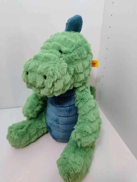 STEIFF SOFT CUDDLY Friends Spott Stegosaurus Green Dinosaur Plush 521 £ ...