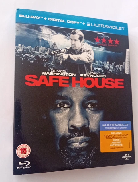 SAFE HOUSE (BLU-RAY, 2012) Denzel Washington + Ryan Reynolds VGC EUR 4 ...
