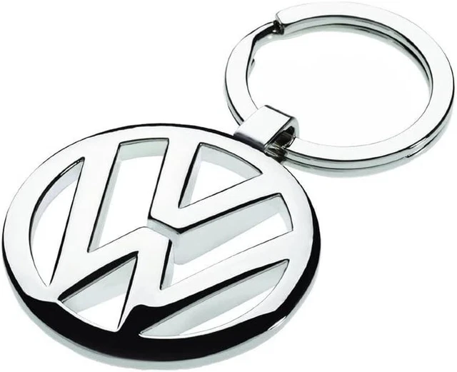 NEW GENUINE METAL Vw New Logo Design Volkswagen Keyring Chrome ...