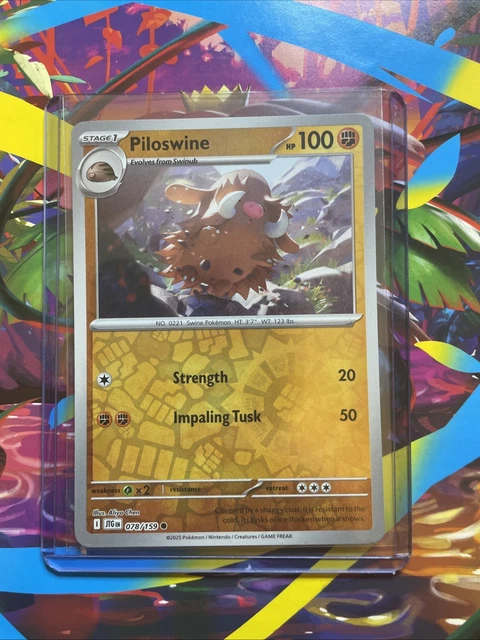 POKÉMON TCG PILOSWINE Reverse Holo 078/159 Journey Together Aliya Chen ...