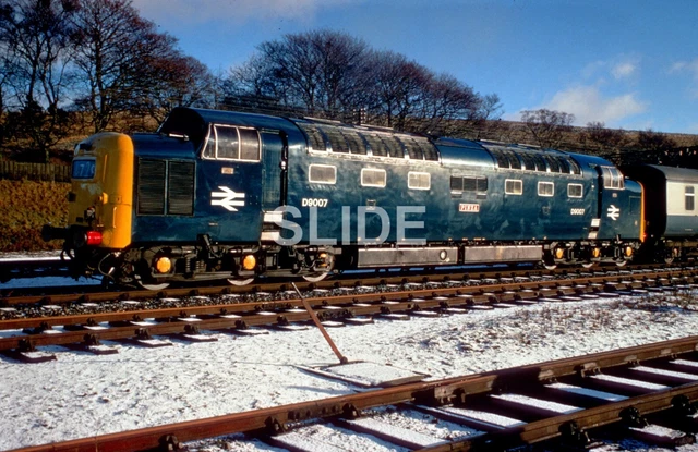 BRITISH RAILWAYS DELTIC DIESEL LOCOMOTIVE D9007 196x COLOUR SLIDE £2.00 ...
