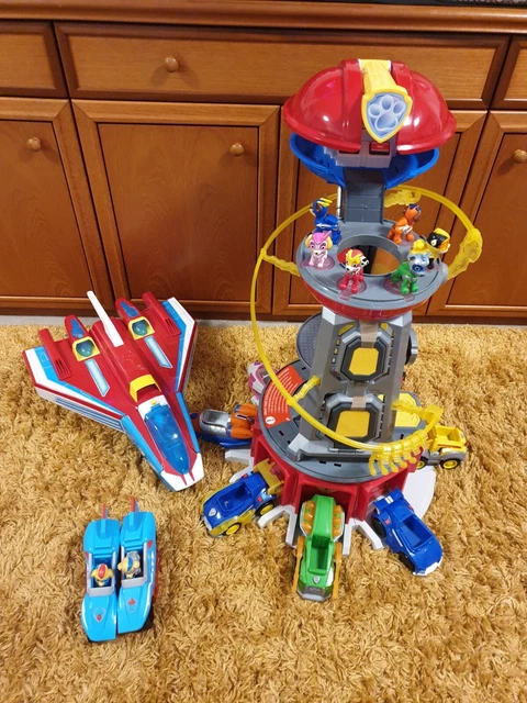 PAW PATROL MIGHTY Tower, Mighty Jet, Twin Cars, 6 Light-Up Cars EUR 64 ...