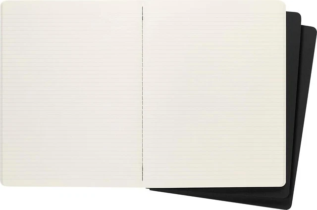 CAHIER NOTEBOOK - Set of 3 - Ruled - Extra Extra Large - Black, (QP331 ...