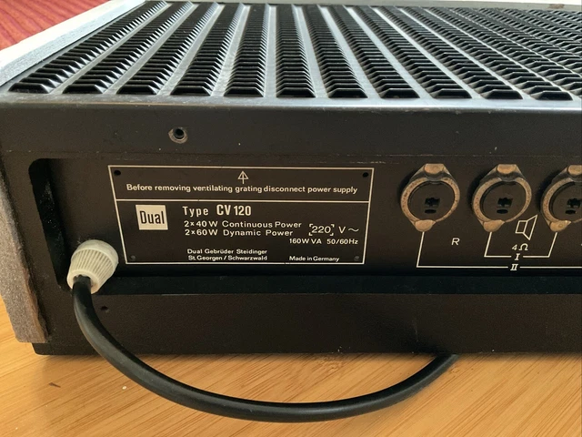 DUAL CV120 - Vintage Stereo Amplifier / Vollverstärker '70er Jahre EUR ...