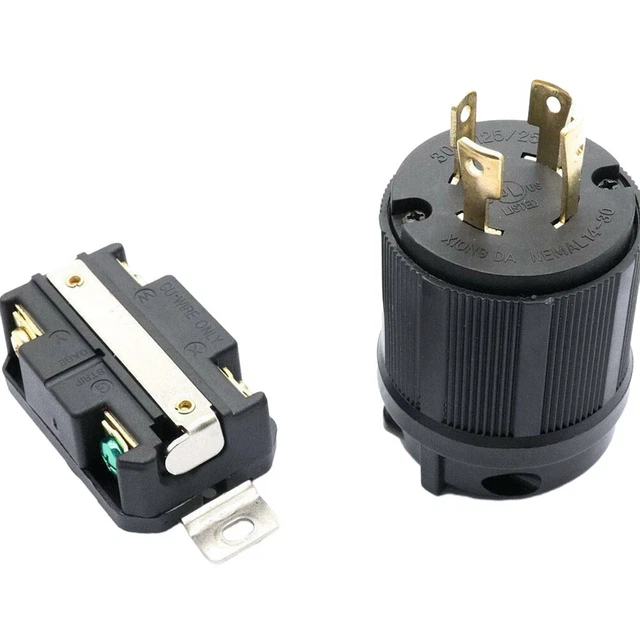 PLUG CONNECTOR NEMA L14-30R L14-30P 30A 125/250V RV Generator Cord 584 ...