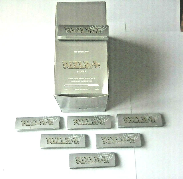 50 PACKS OF Rizla Silver Super Thin Standard/Regular Rolling Papers ...