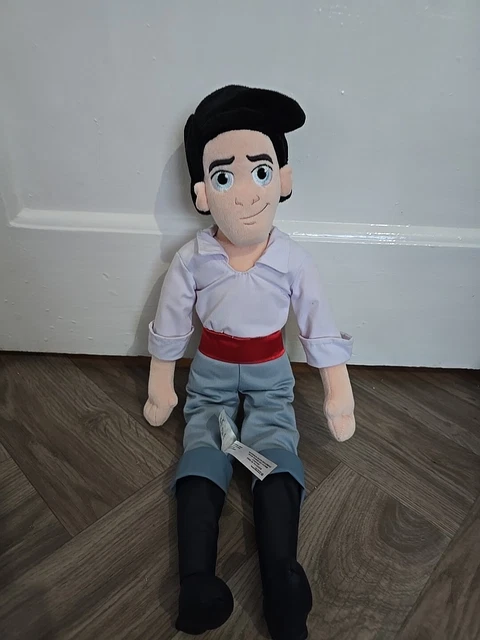 DISNEY STORE PRINCE Eric Plush Doll Soft Toy. The Little Mermaid. 21" £ ...