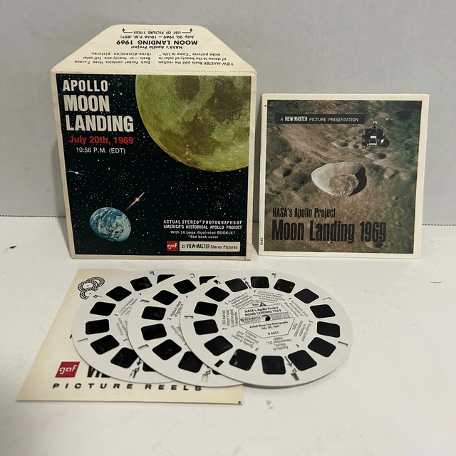 ORIGINAL APOLLO MOON Landing 1969 View-Master Packet B 663 Complete EX ...