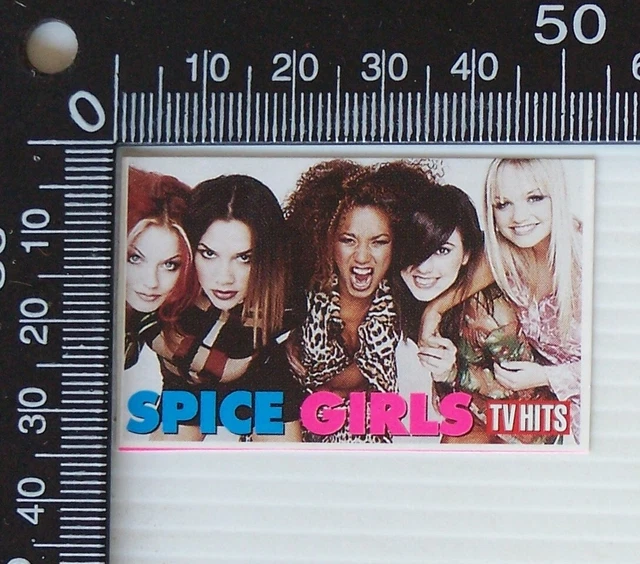 VINTAGE 90S SPICE GIRLS TV HITS MAGAZINE BAND FAN ALBUM PROMO STICKER ...
