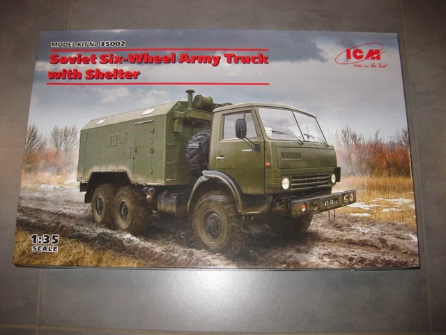 ICM 35002 KAMAZ 4310 Sowjetischer Armeelastwagen mit Aufbau OVP 1:35 ...