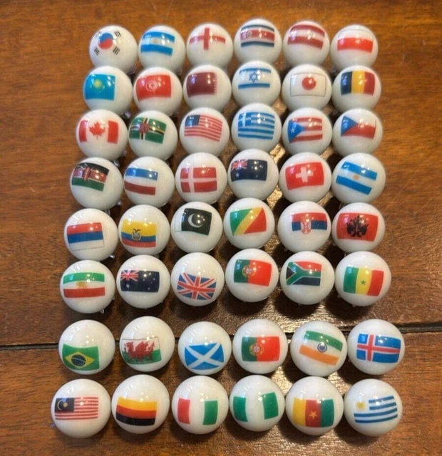 COUNTRY FLAGS - Flags of the World glass marbles 5/8" size FREE ...