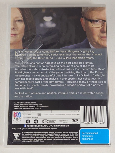 THE KILLING SEASON DVD Sarah Ferguson 2-Disc (New & Sealed) Region 4 £ ...