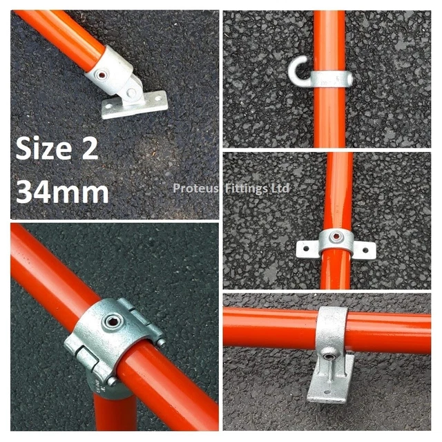 TUBE CLAMP FITTINGS 34mm Pipe Fittings Key Q Clamp Allen Key Connectors ...