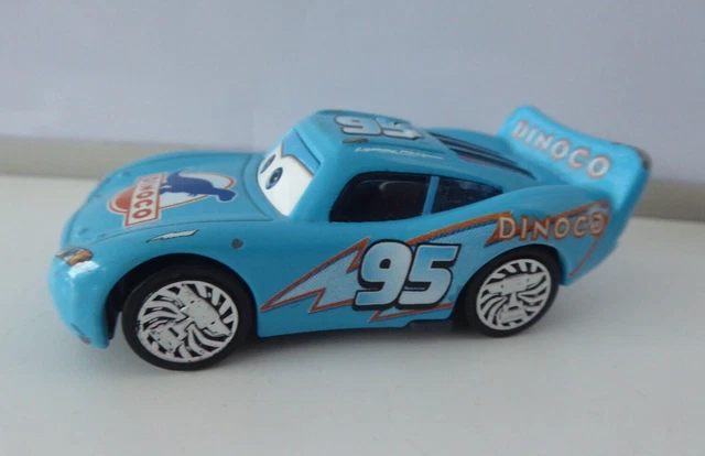 DISNEY CARS DINOCO LIGHTNING MCQUEEN #95 Blue Diecast Racing Car 2021 ...