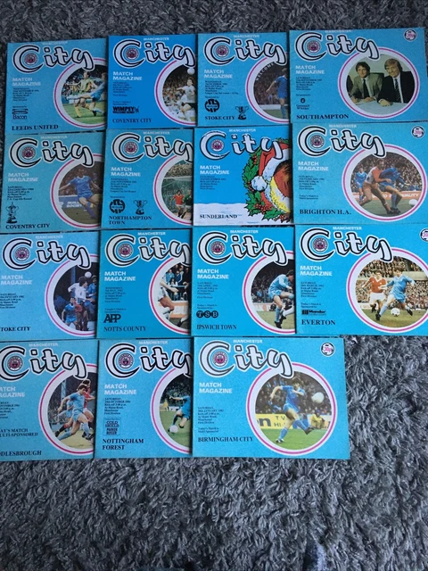 MANCHESTER CITY PROGRAMMES X 15 - 1981-1982 £3.50 - PicClick UK