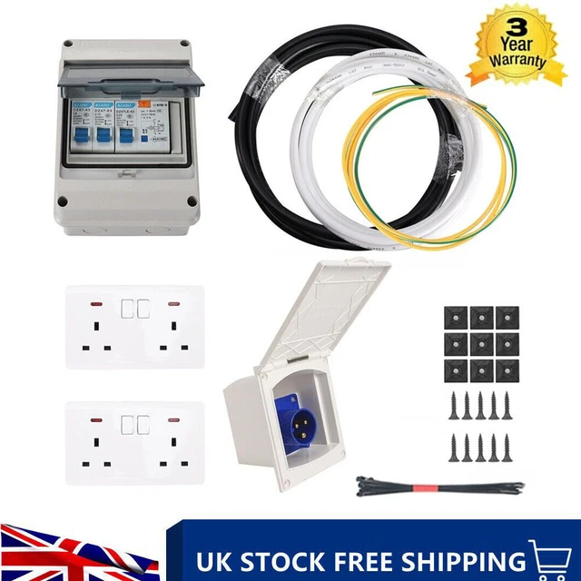 MAINS ELECTRIC HOOK Up Installation Kit Campervan Motorhome Conversion ...